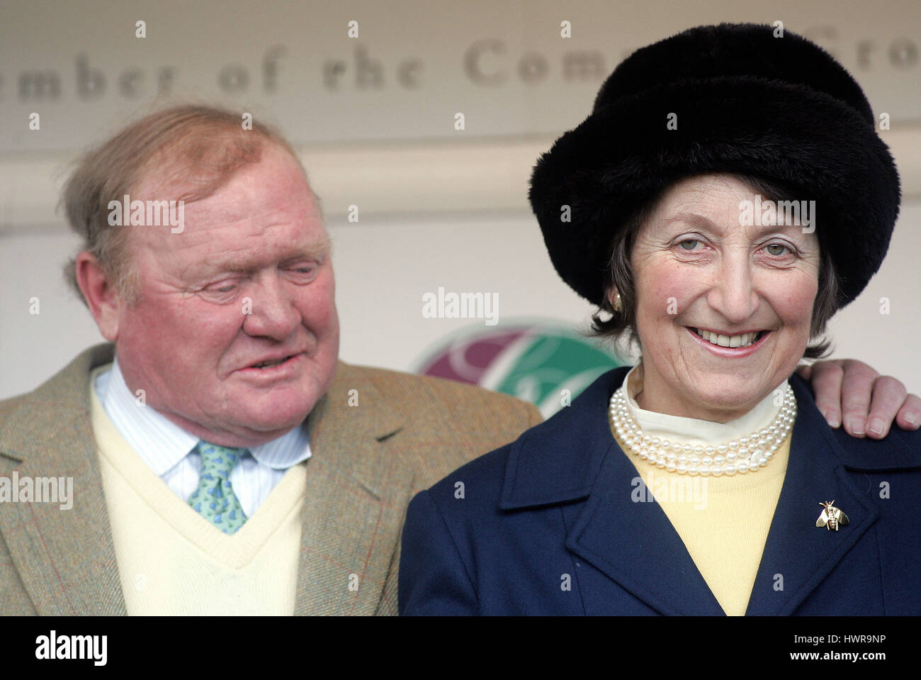 HENRIETTA KNIGHT & HUSBAND RACE HORSE TRAINER CHELTENHAM RACECOURSE ...