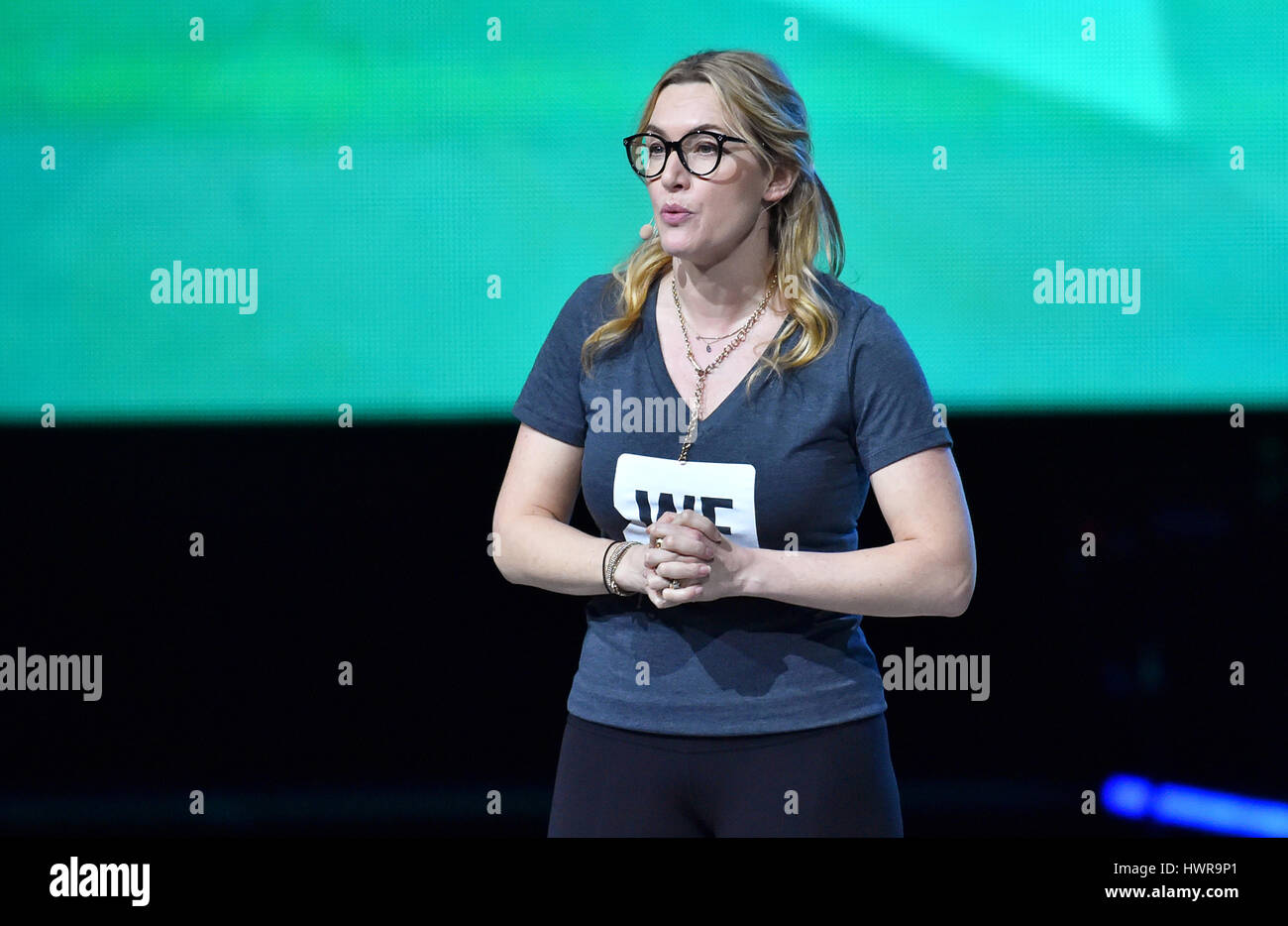 Kate Winslet on stage at the We Day UK charity event and concert, The ...