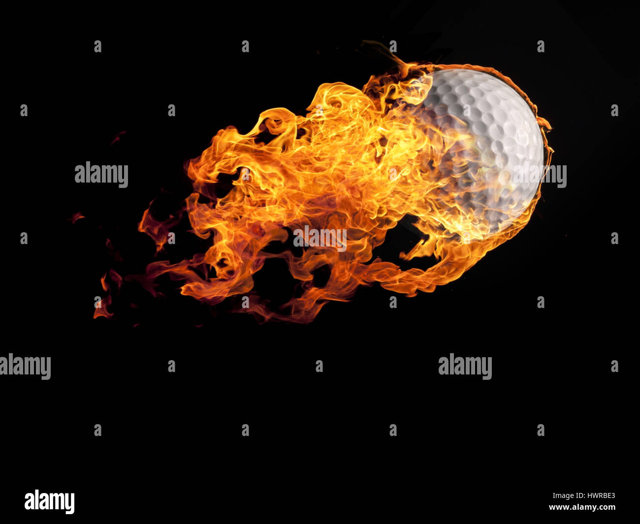 Burning golf ball hi-res stock photography and images - Alamy