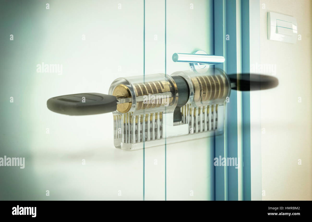double exposure of locksmith key transmitter and door background - can ...