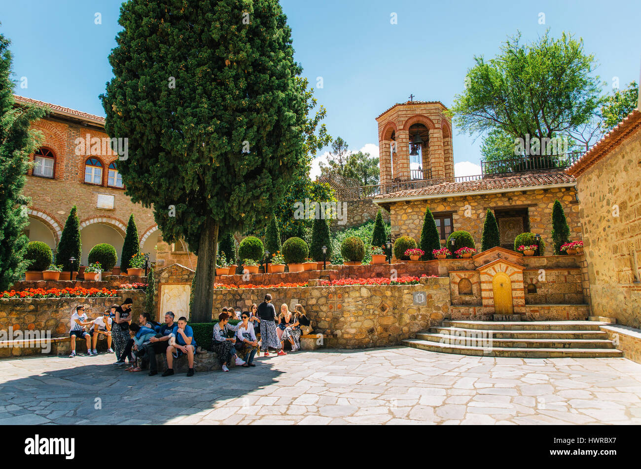 METEORA, GREECE - MAY 25, 2015: The Holy Monastery of Great Meteoron at ...