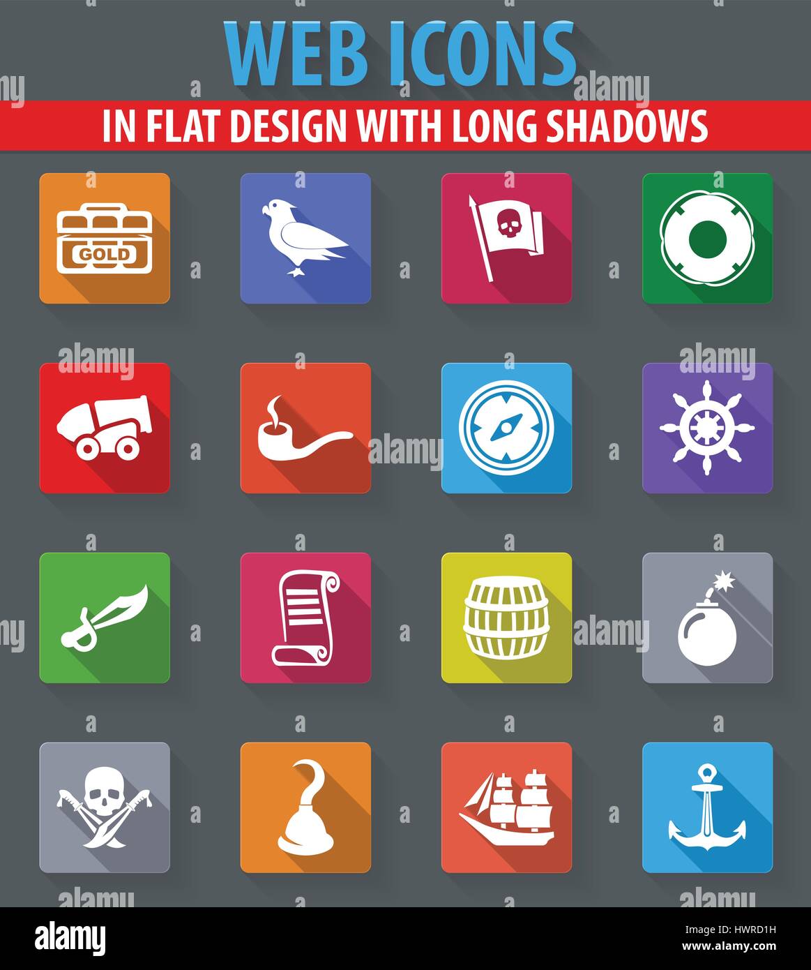 Long sunset shadows Stock Vector Images - Alamy