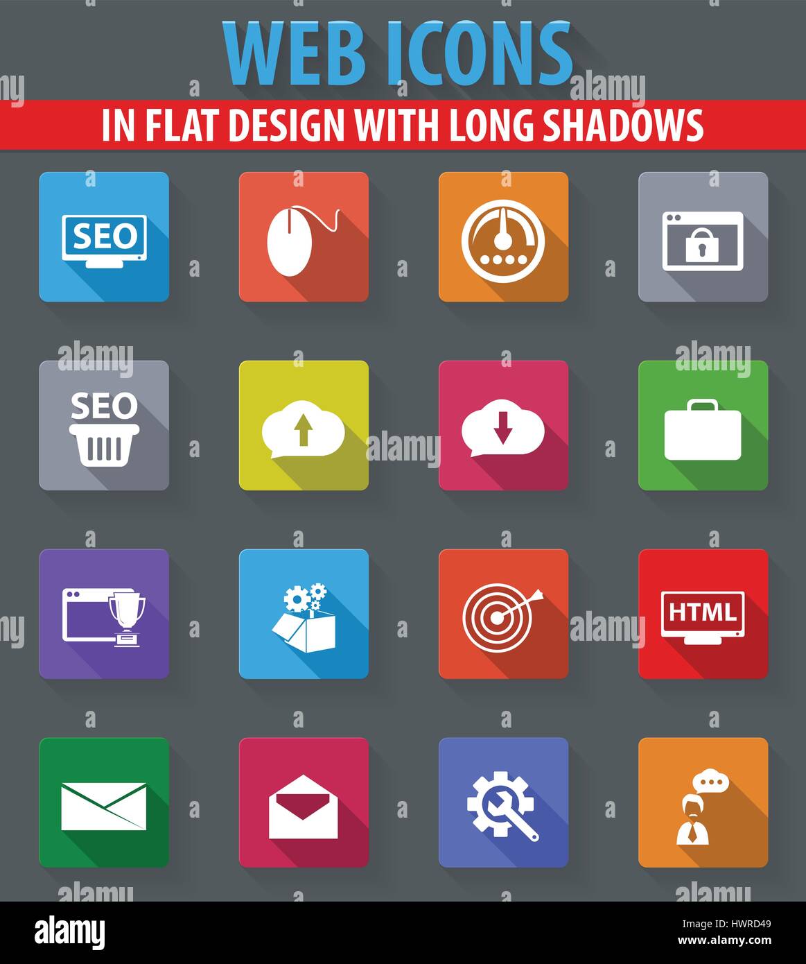 Long shadows people Stock Vector Images - Alamy