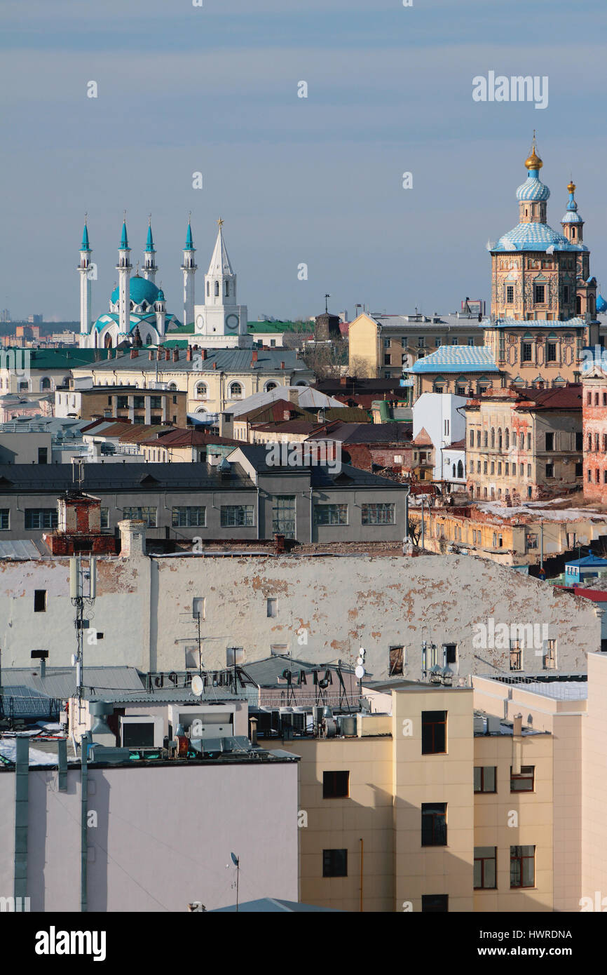 Old city, temple, mosque and tower. Kazan, Russia Stock Photo - Alamy