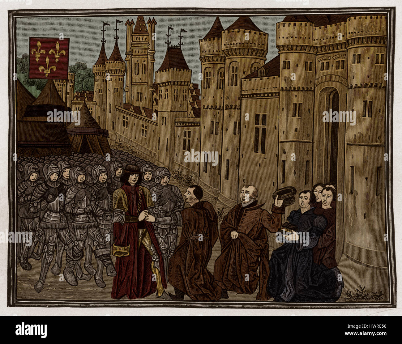 Medieval manuscript castle siege High Resolution Stock Photography and ...