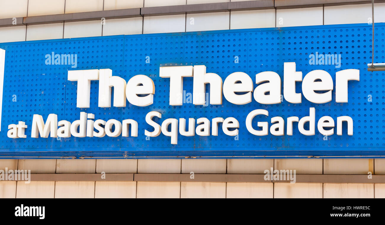 New York City, Usa - July 07, 2015: Sign of The Theater at Madison ...