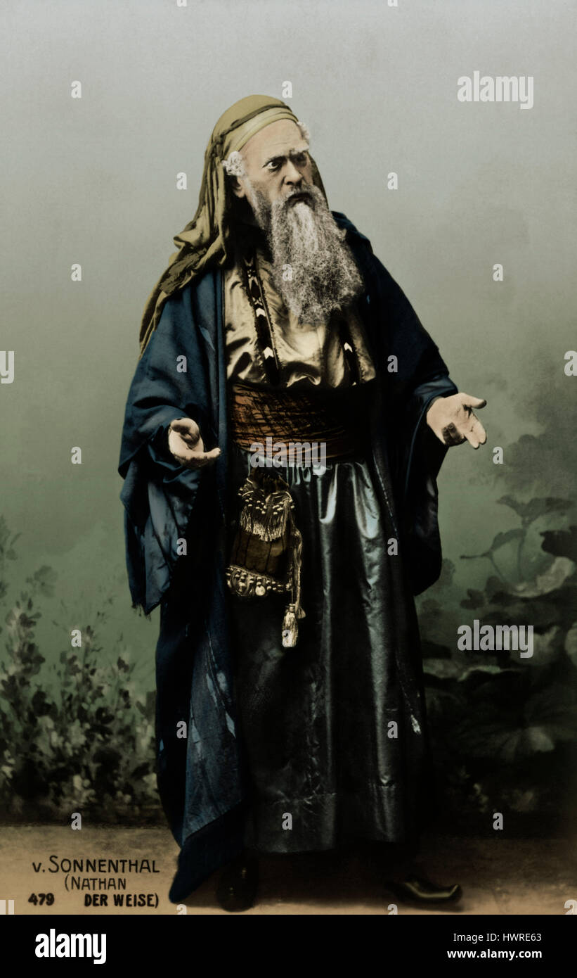 Adolf von Sonnenthal, Austrain actor, as Nathan in Gotthold Ephraim ...