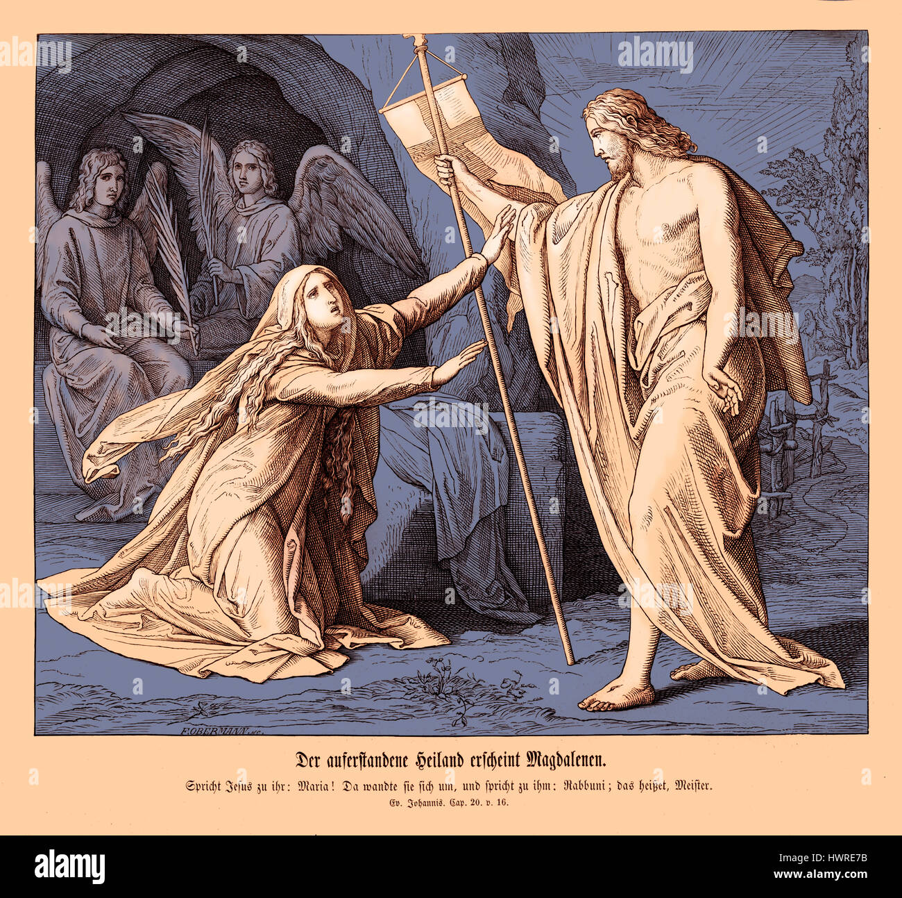 Jesus appears to Mary Magdalene, Gospel of John chapter XX verse 16 ...