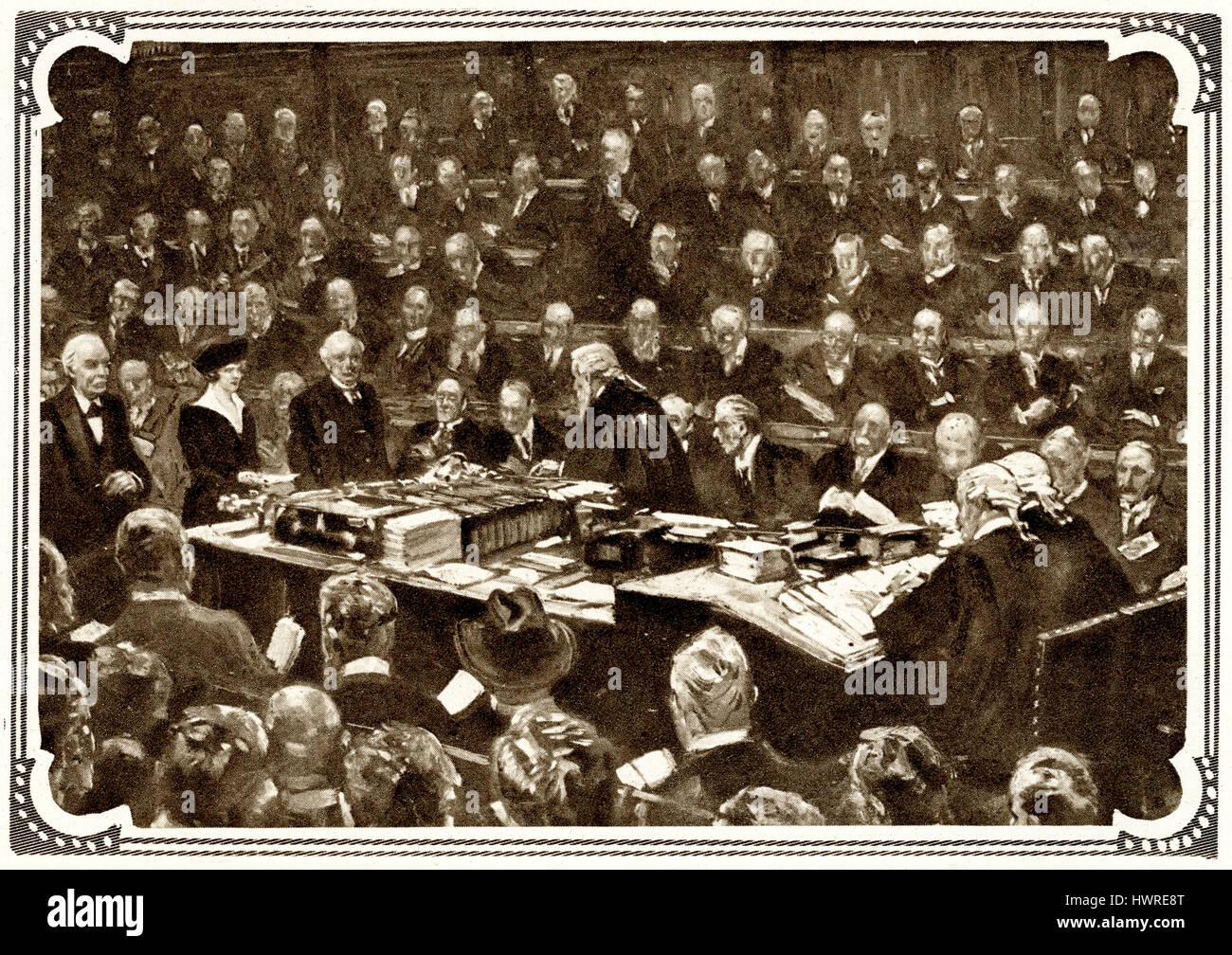 First female M.P. Lady Astor taking the oath in the House of Commons 1 ...