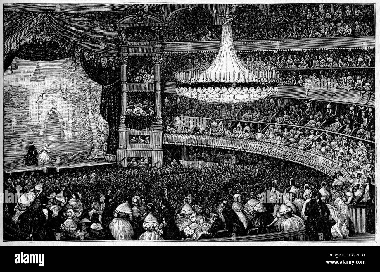 Interior of the Italian Theatre / theatre italien (Salle Ventadour ...