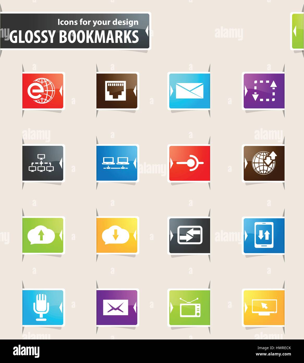 Communication vector bookmark icons for your design Stock Vector Image ...