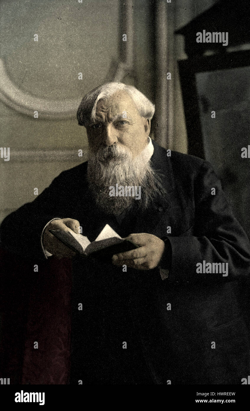 Auguste Rodin - portrait holding book French sculptor, 1840-1917 ...