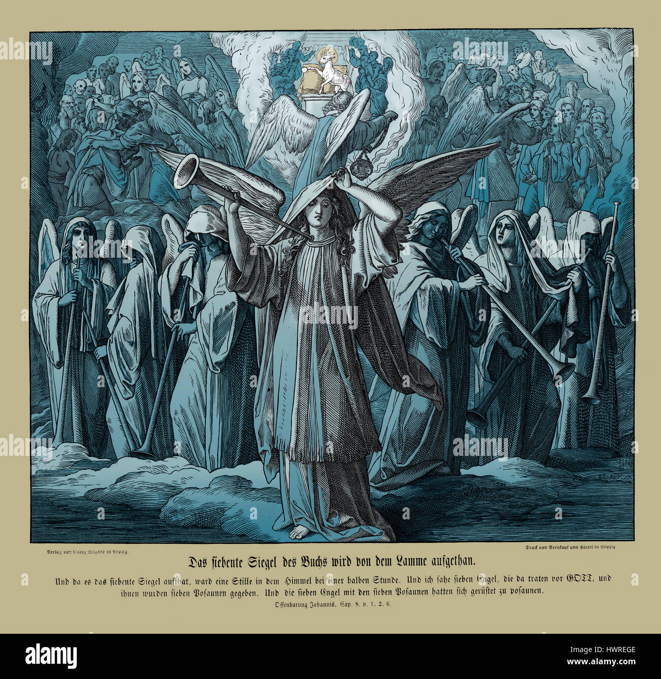 Opening of the seven-sealed book by the Lamb, Revelation of John ...