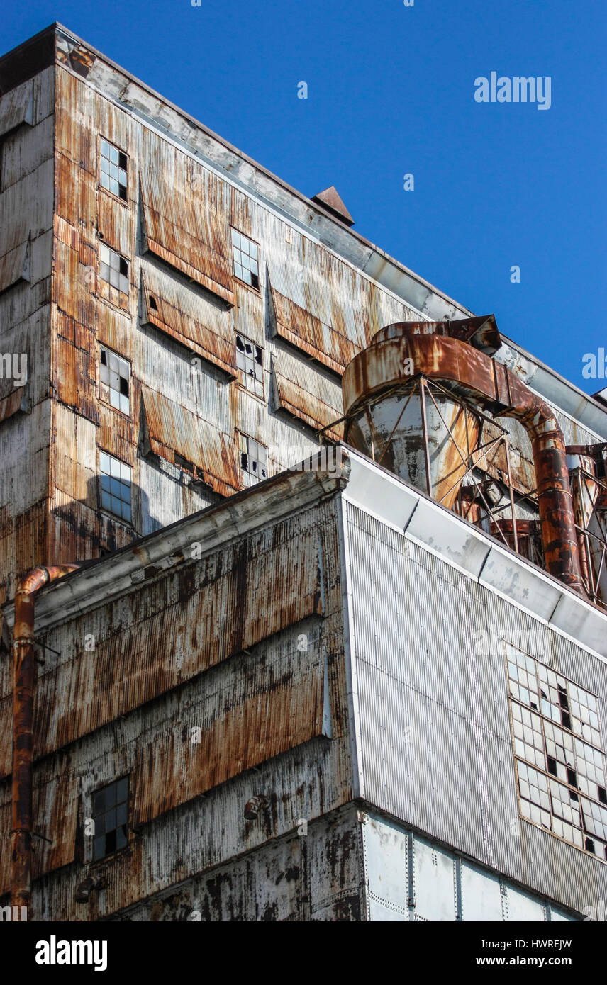 old rusty industrial building Stock Photo - Alamy