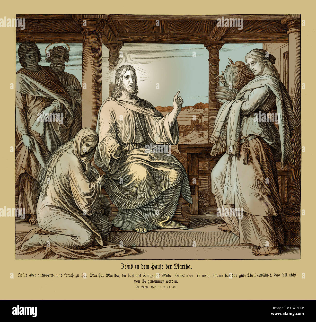 Jesus with mary and martha bible hi-res stock photography and images ...