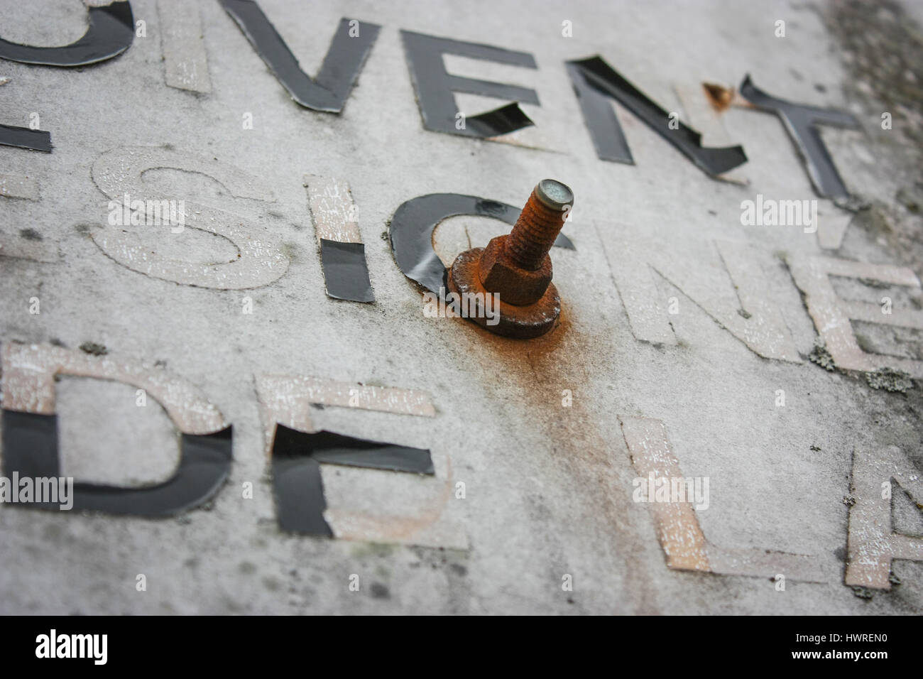 Destroyed letters hi-res stock photography and images - Alamy