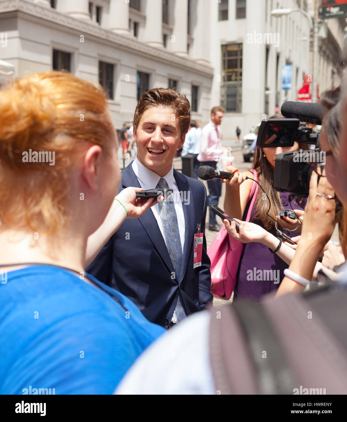 New York City, USA - July 08, 2015: Interview to Matthew Duff on the ...