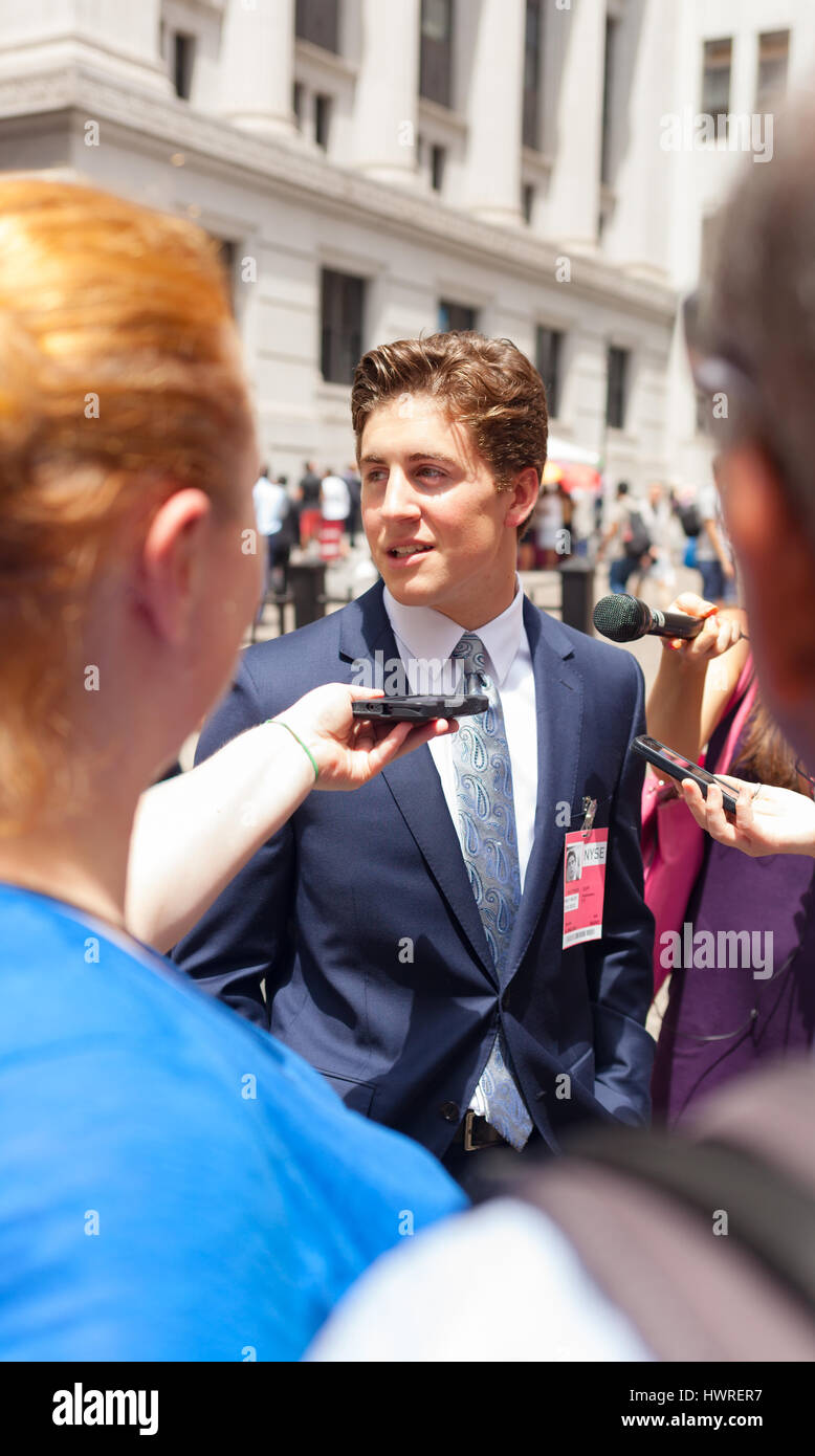 New York City, USA - July 08, 2015: Interview to Matthew Duff on the ...