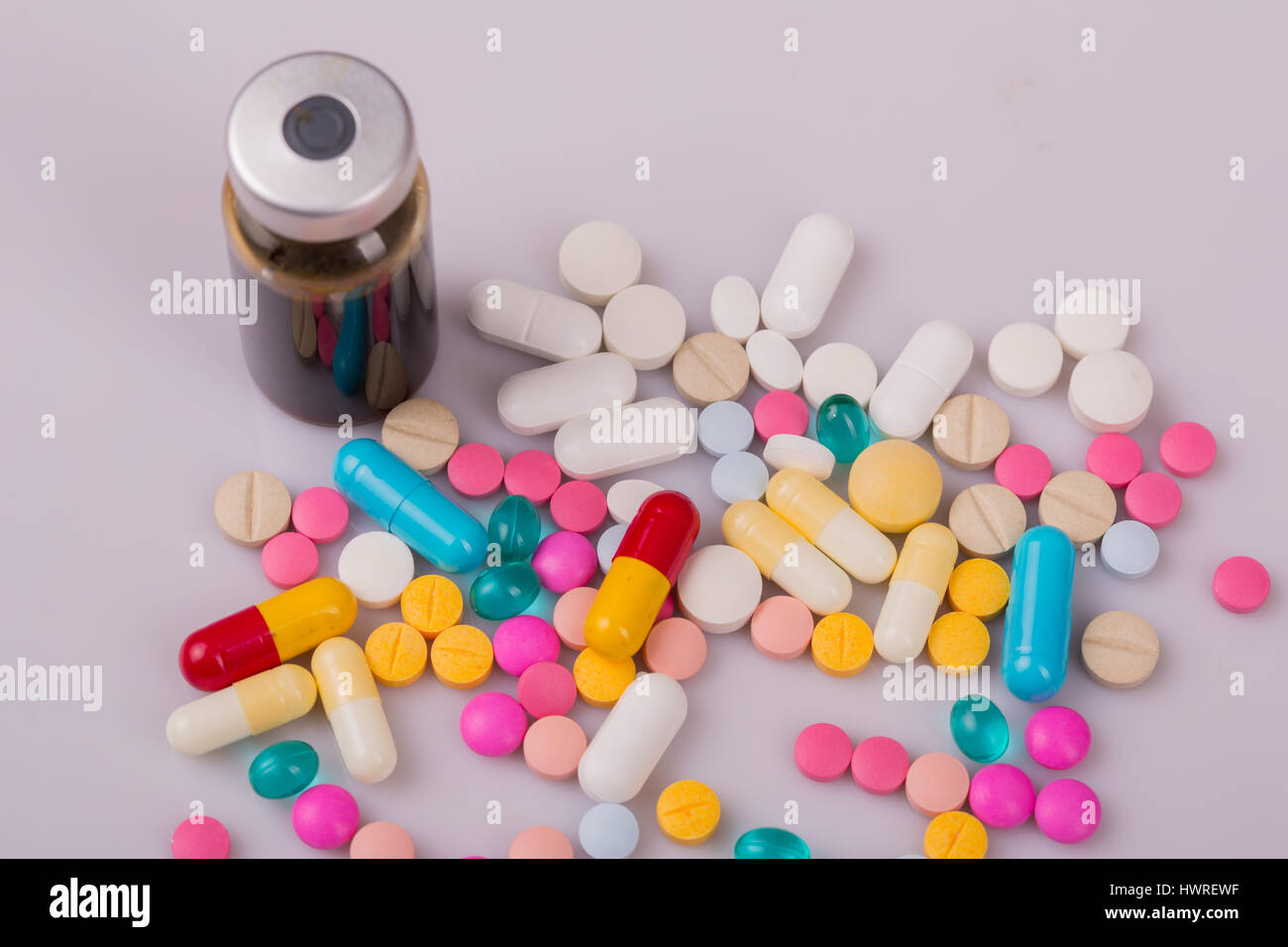 different Tablets pills capsule heap mix therapy drugs Stock Photo - Alamy
