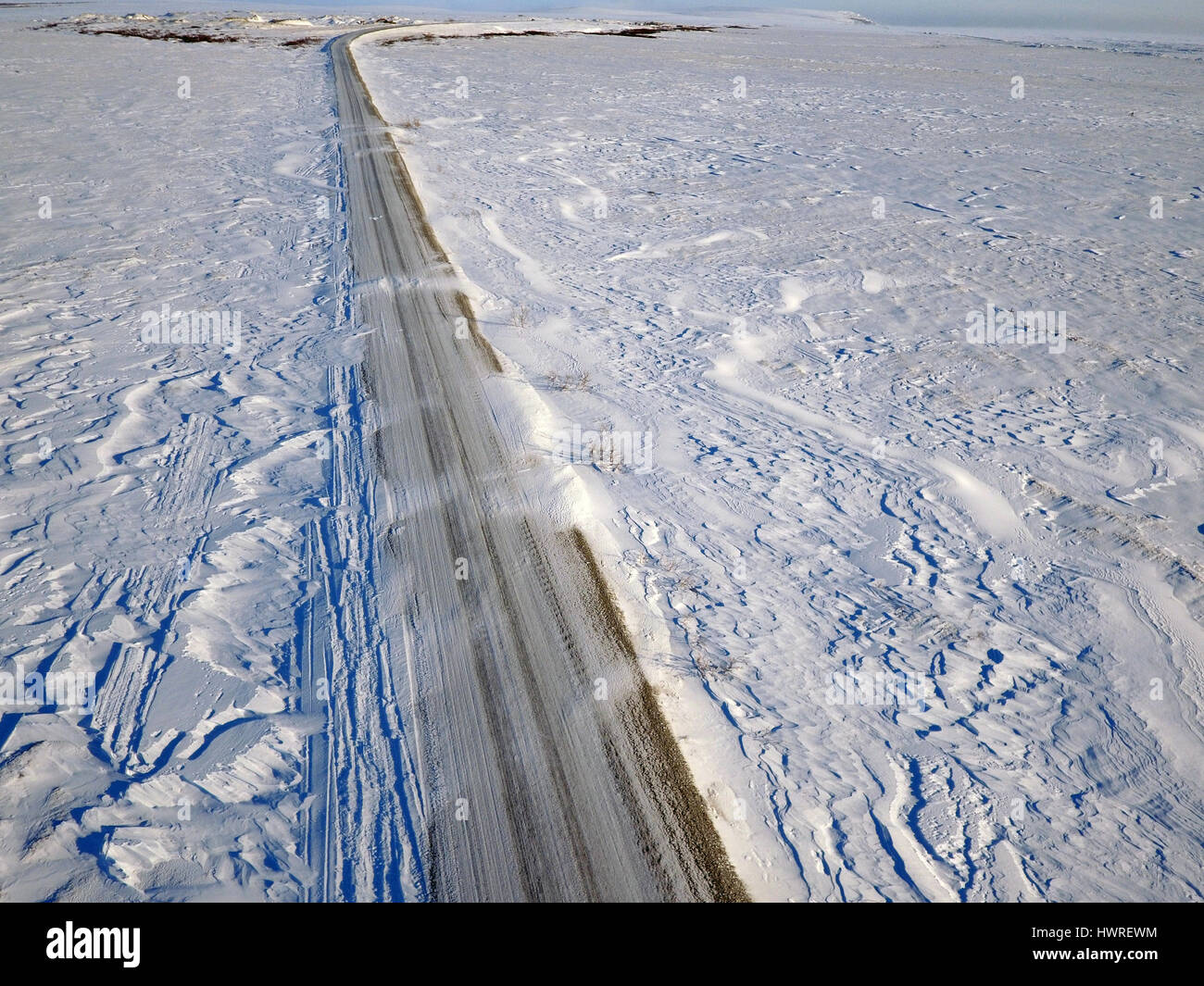 Winter road snow drift hi-res stock photography and images - Alamy