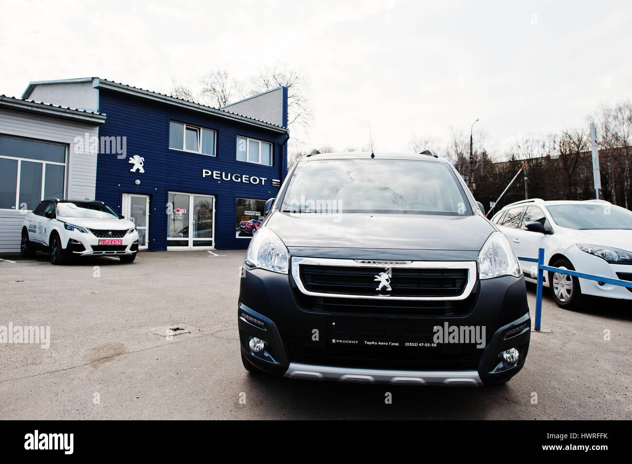 Kiev, Ukraine - March 22, 2017: New Peugeot car at dealership Stock ...