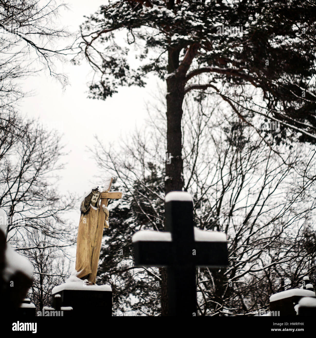 Jesus christ face carved in hi-res stock photography and images - Alamy