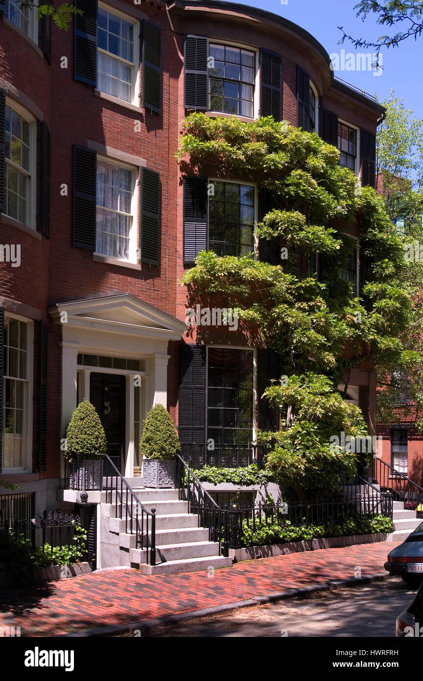 Boston Architecture Beacon Hill Brick High Resolution Stock Photography ...