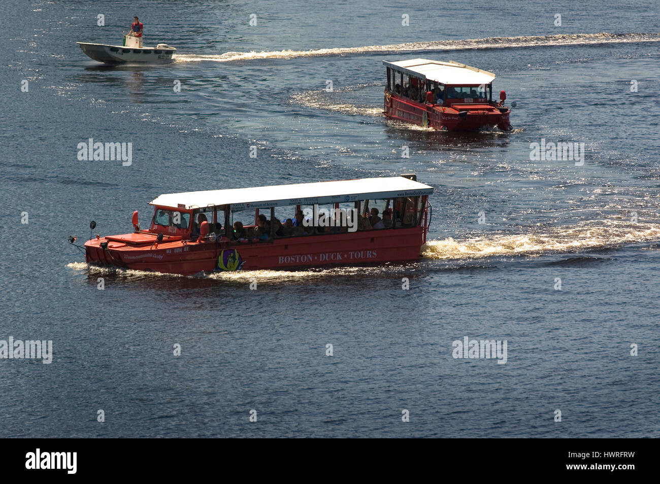 Boston Duck Tours on the Charles River as seen from the Longfellow ...