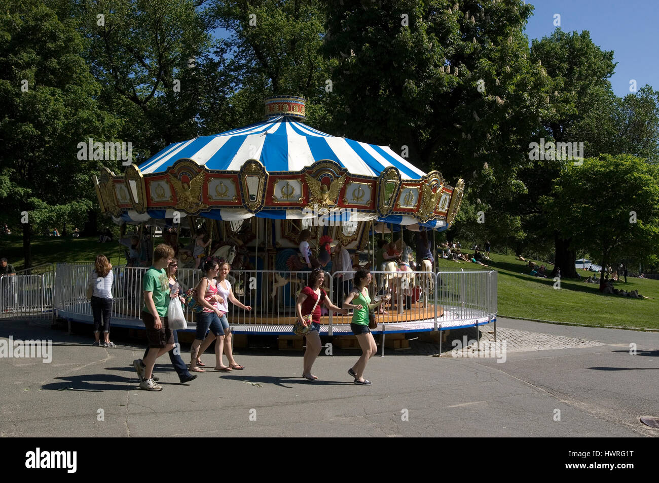 The carousel on Boston Common, Massachusetts Stock Photo - Alamy