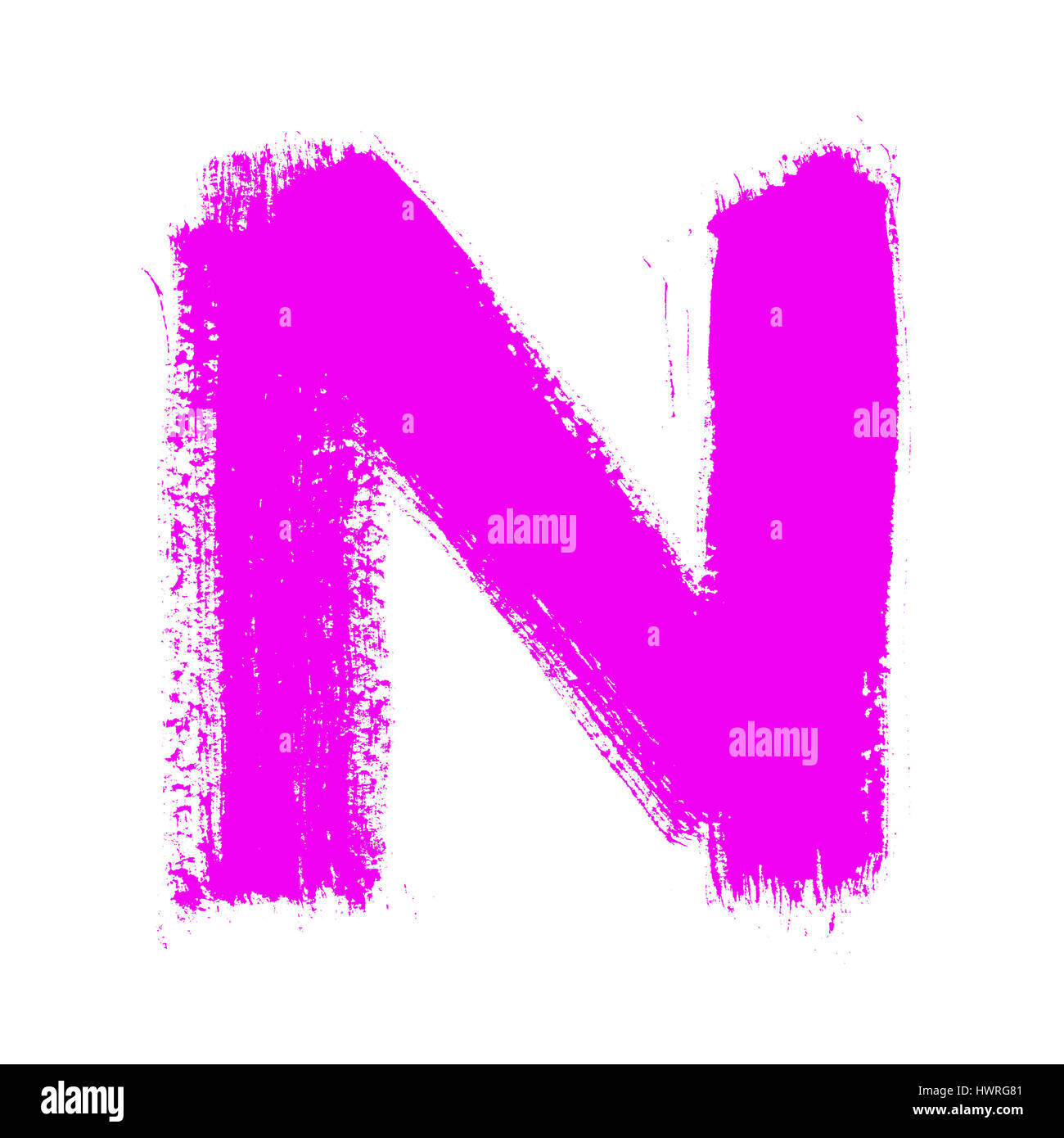 N - Colorful alphabet isolated over the white background Stock Photo ...