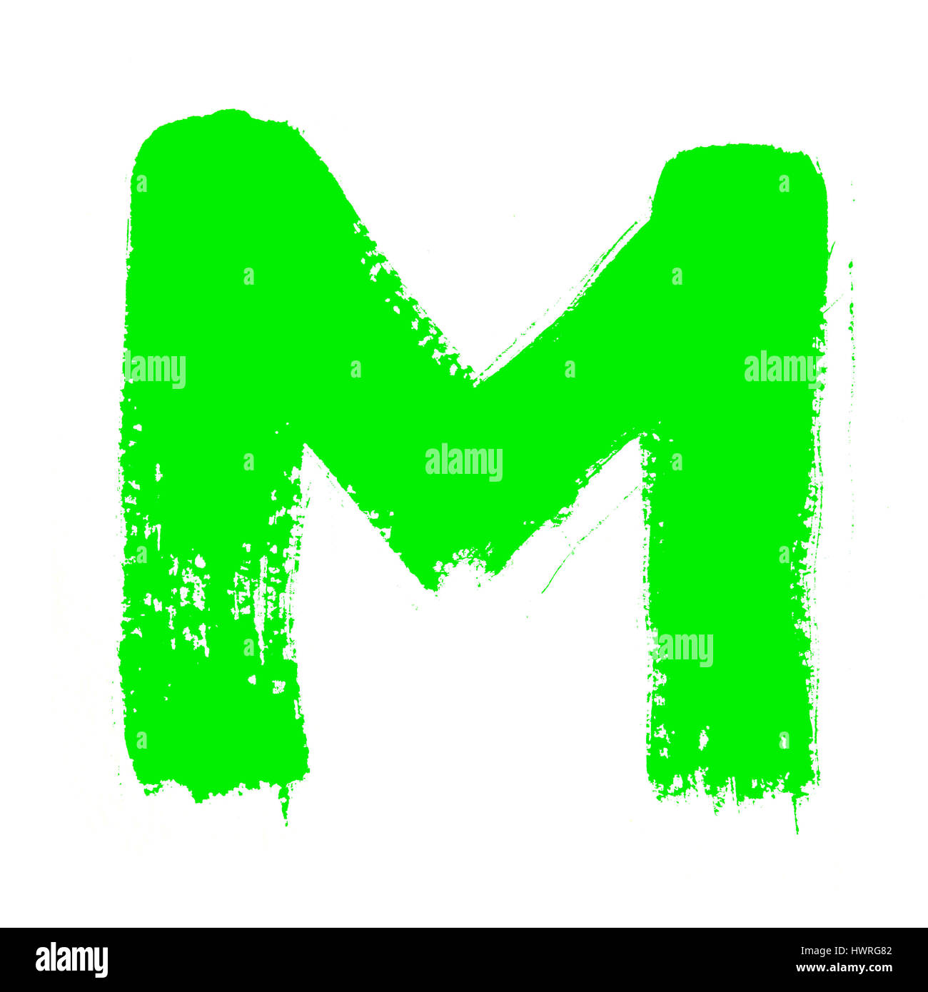 M - Colorful alphabet isolated over the white background Stock Photo ...