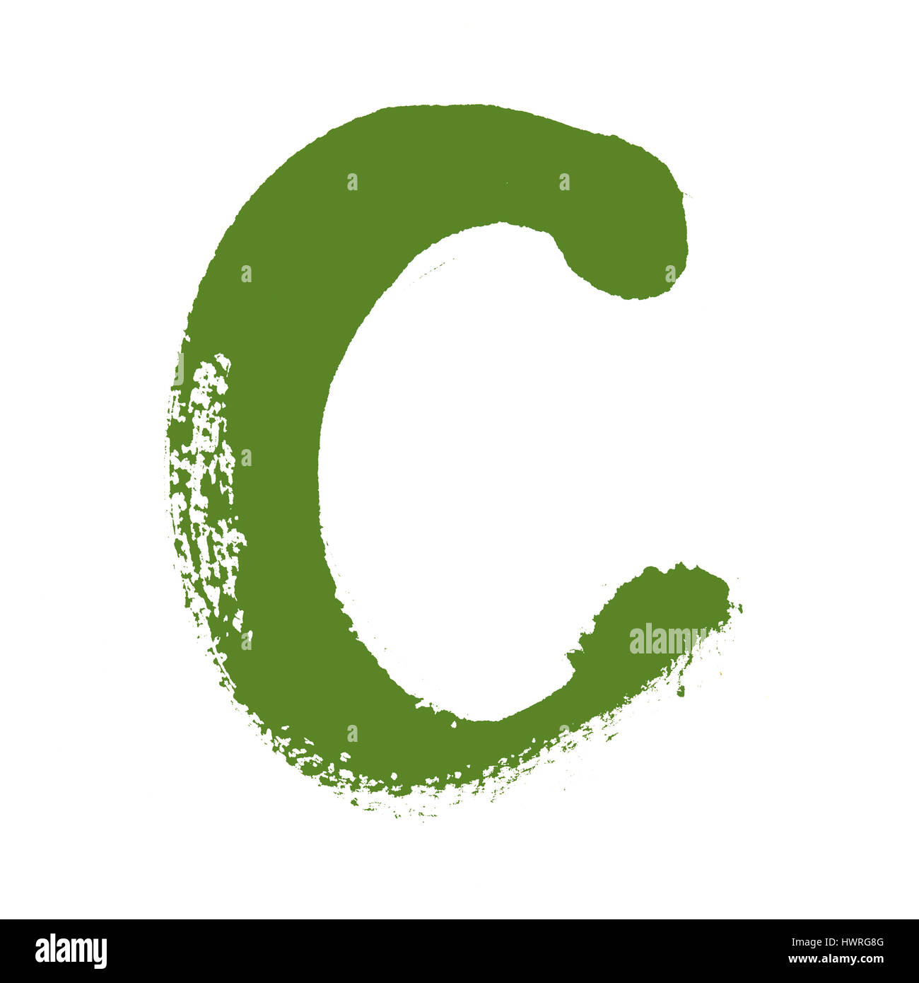 C - Ink letters isolated over the white background Stock Photo - Alamy