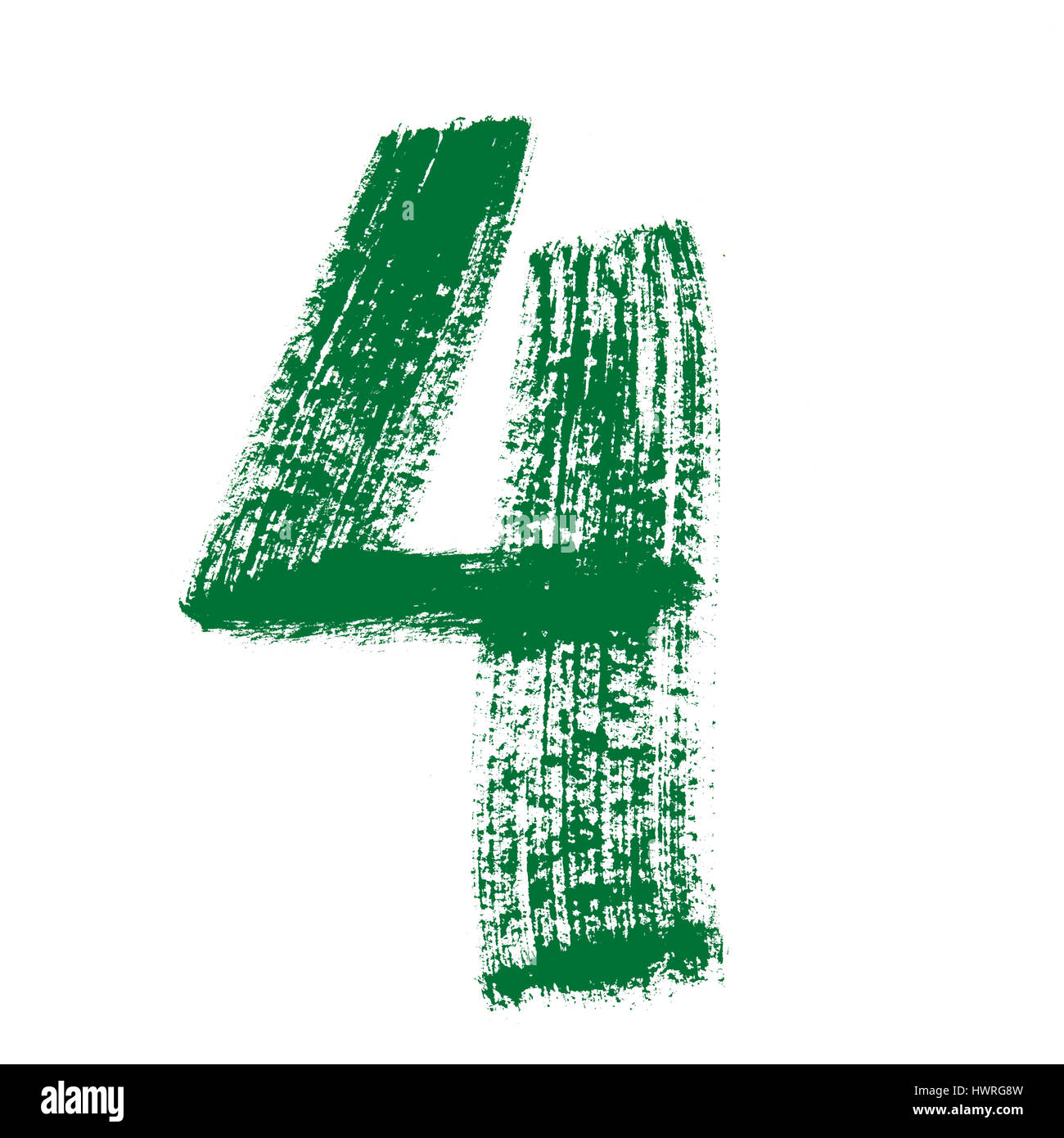 4 - Colorful numbers isolated over the white background Stock Photo - Alamy