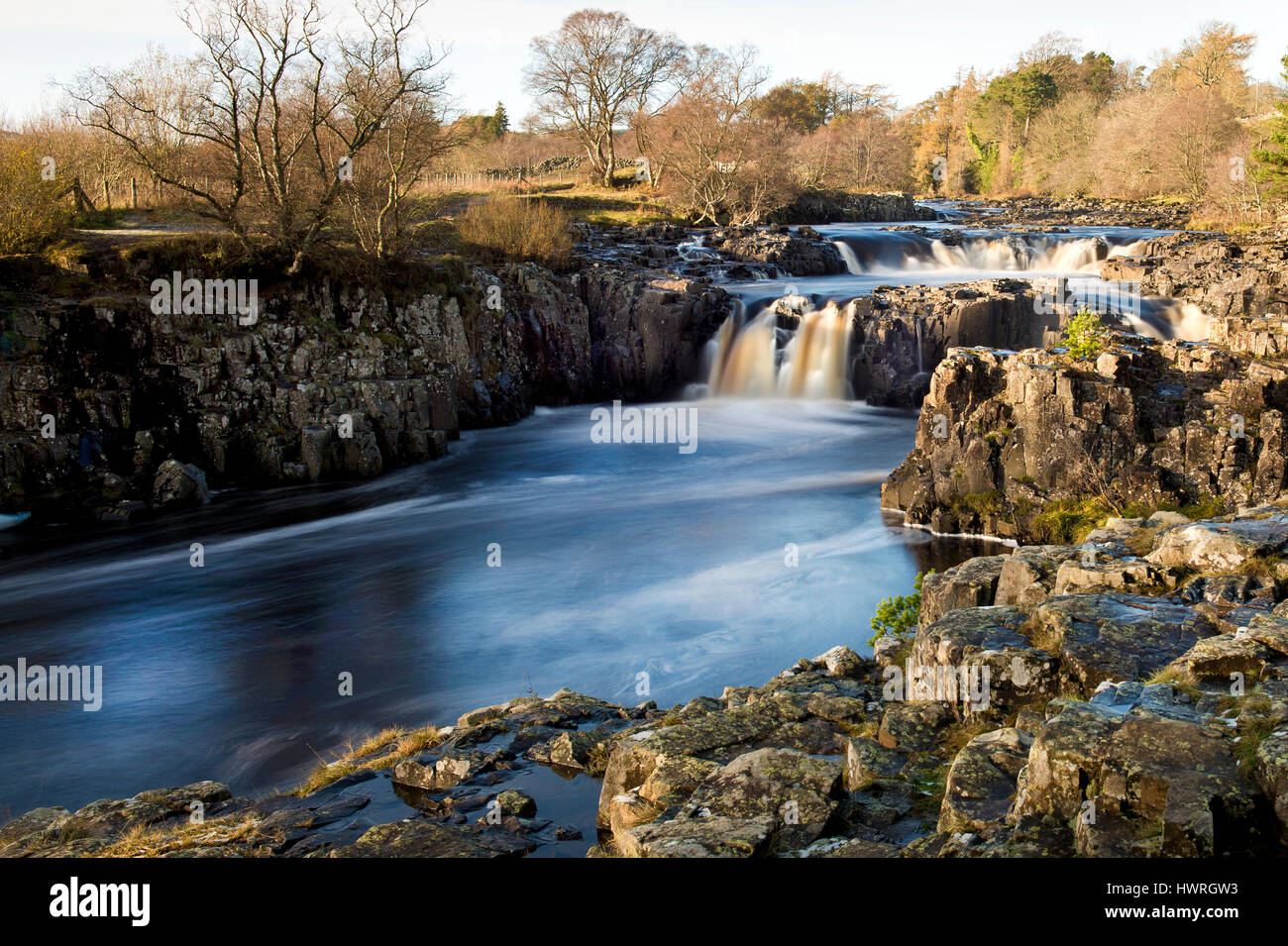 Low Force Waterfalls, Bowlees Durham, United Kingdom Stock Photo - Alamy