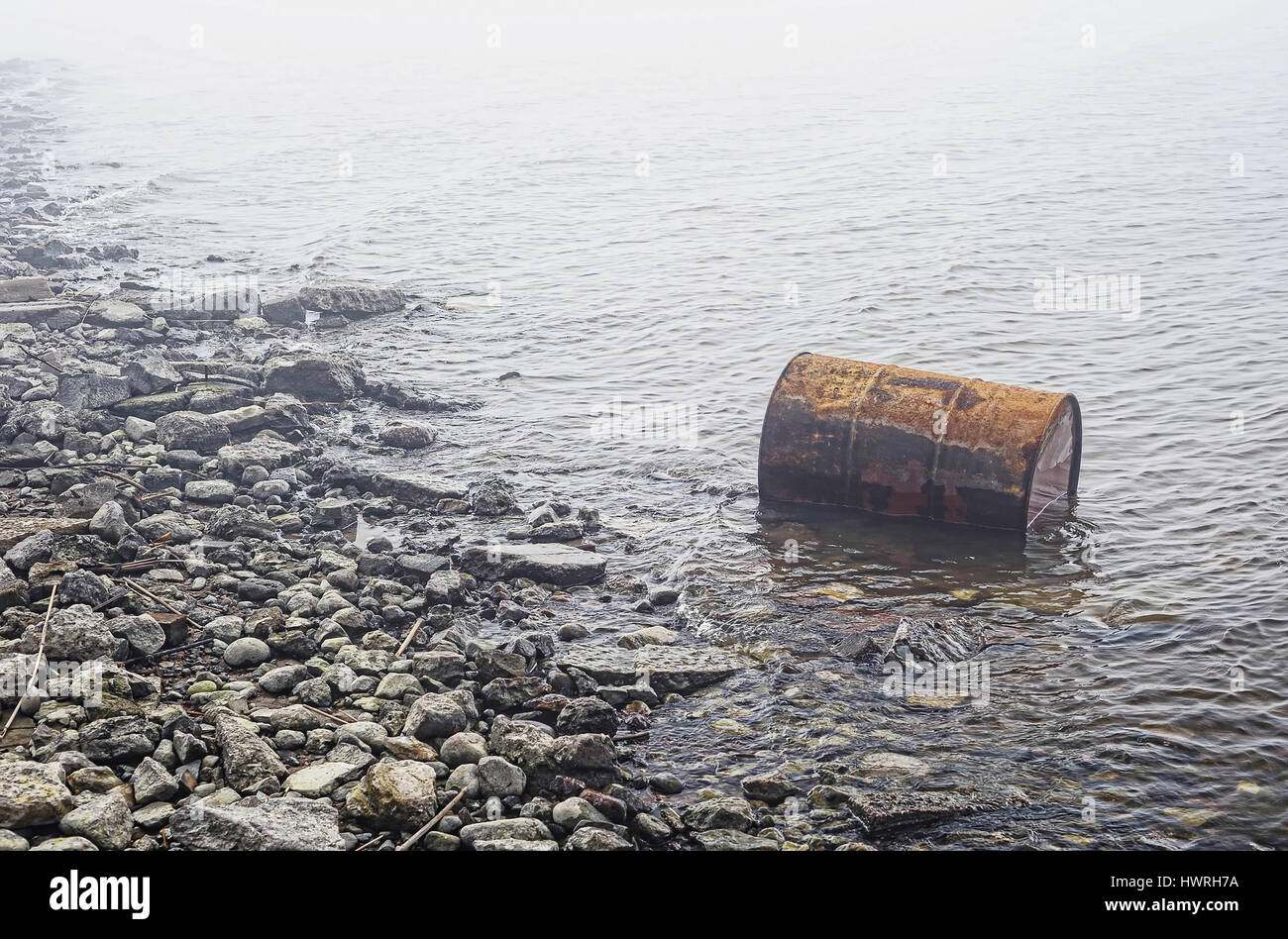 Toxic Waste Barrel Sea Stock Photos & Toxic Waste Barrel Sea Stock ...