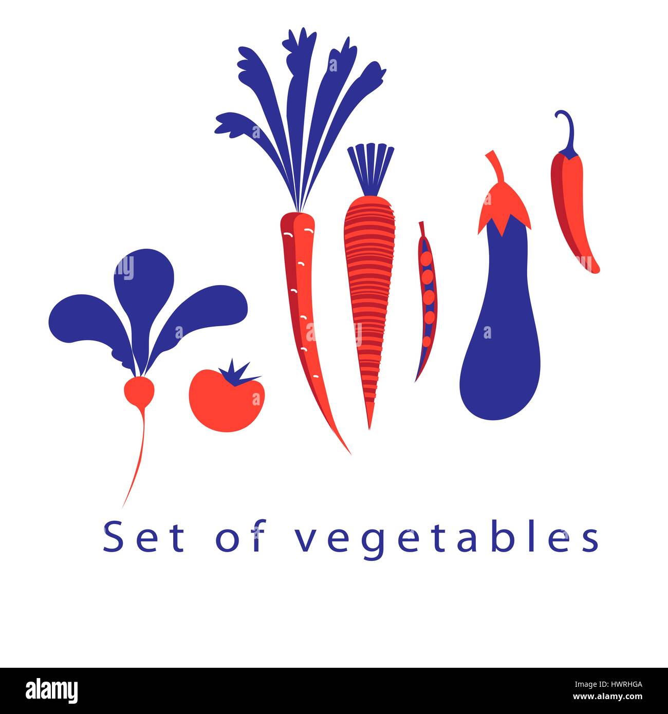 Vegetables and flowers Stock Vector Images - Alamy