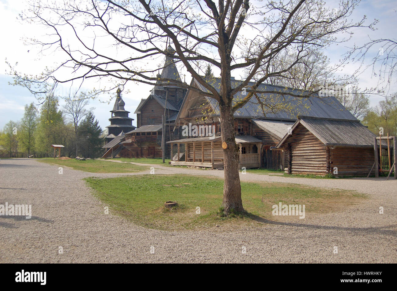 Russian wooden historical house Stock Photo - Alamy