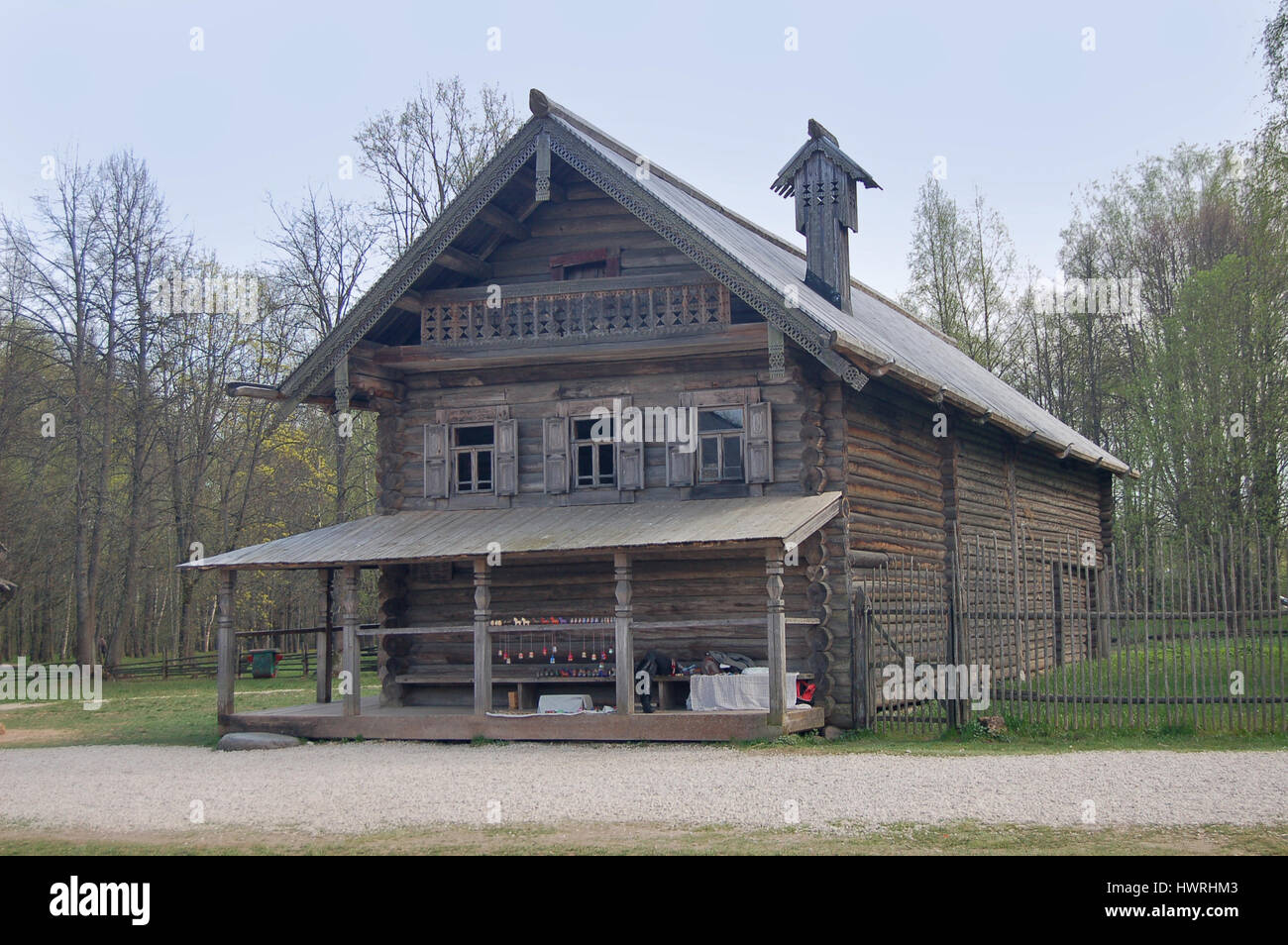 Russian wooden historical house Stock Photo - Alamy