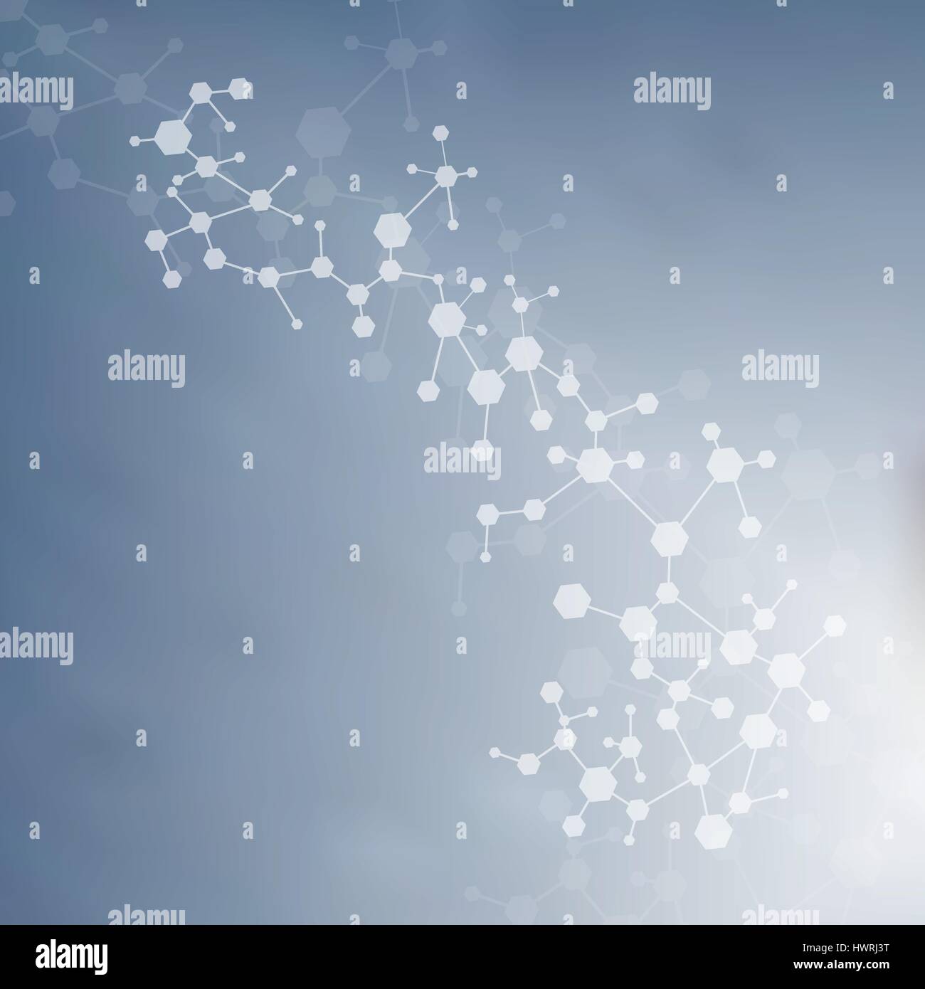 Structure molecule and communication. Dna, atom, neurons. Scientific ...