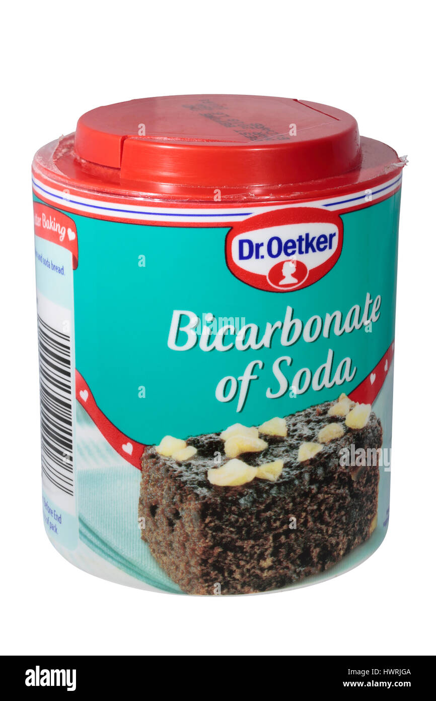 Dr. Oetker Bicarbonate of Soda bicarb isolated on a white background ...