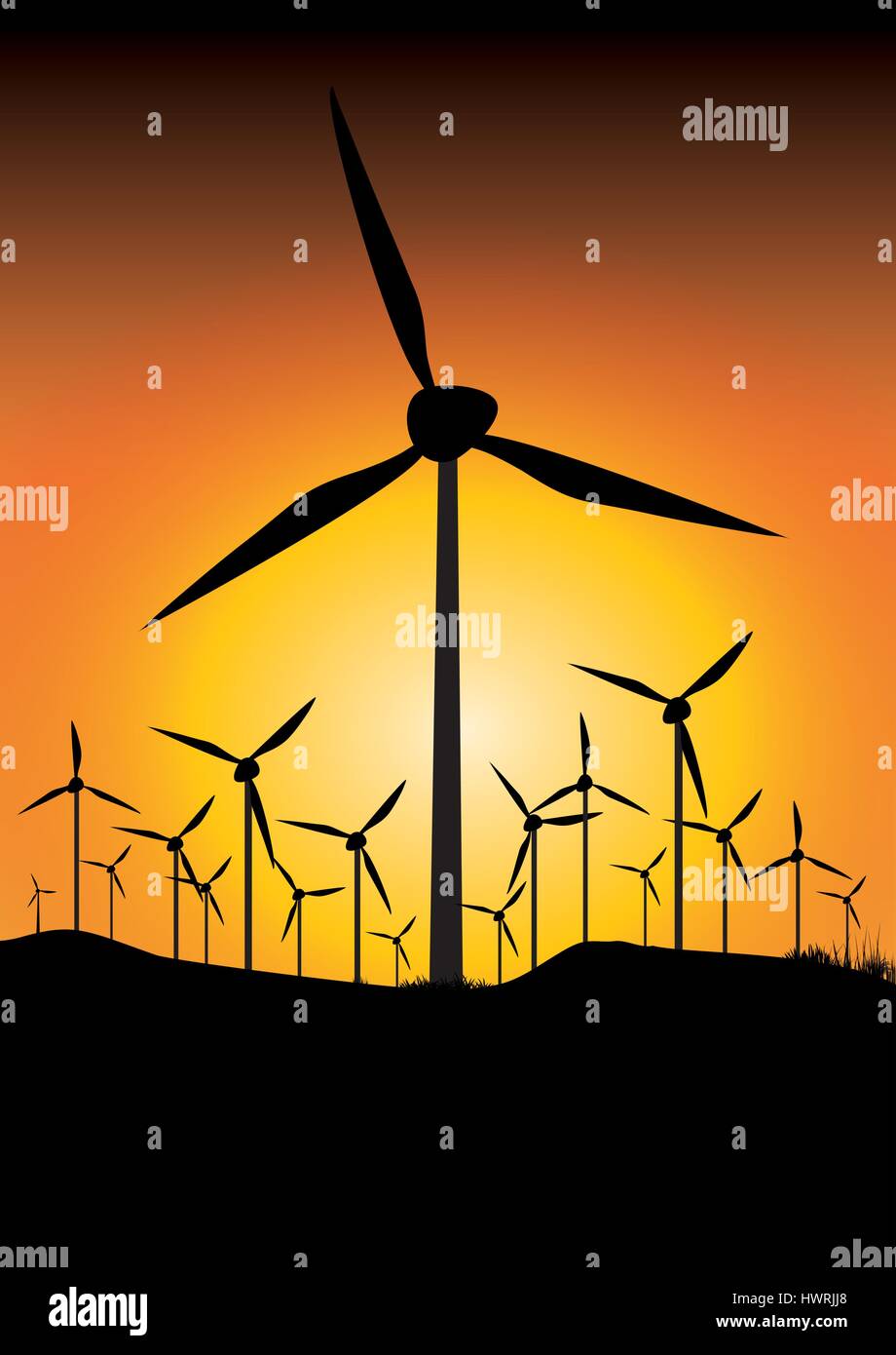 Wind power clean renewable Stock Vector Images - Alamy