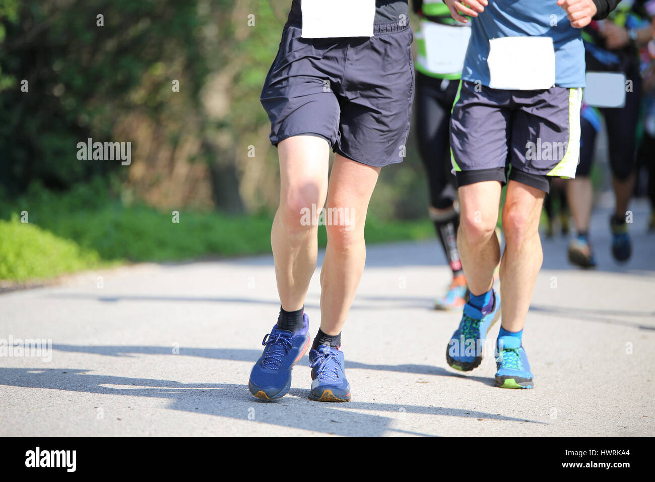 Women and men Runners run during the cross-country race Stock Photo - Alamy