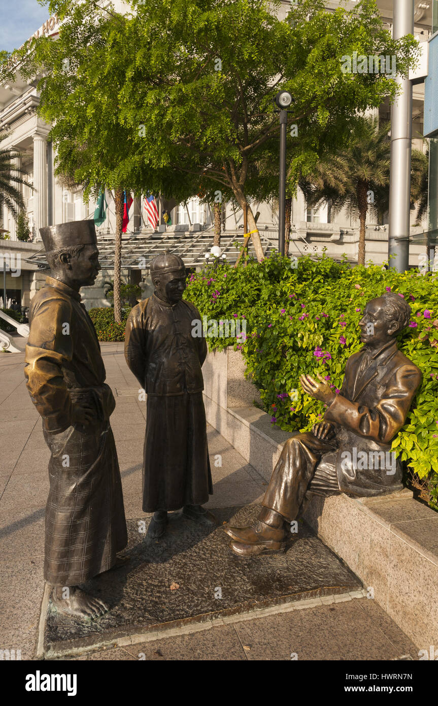 Singapore, public art, The River Merchants, Aw Tee Hong 2003 Stock ...
