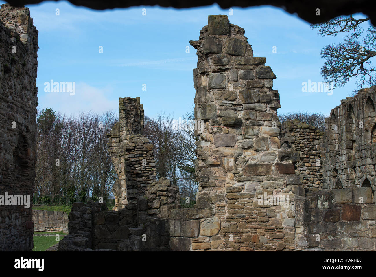 Basingwerk Abbey historic ruins in Greenfield, near Holywell North ...