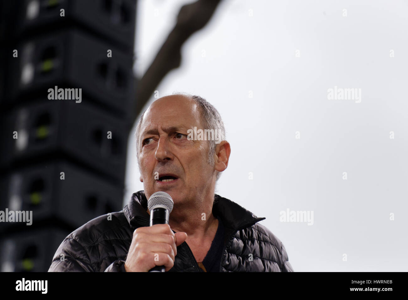 Paris, France.18th March,2017 Sam Karmann, actor, speaks before the ...