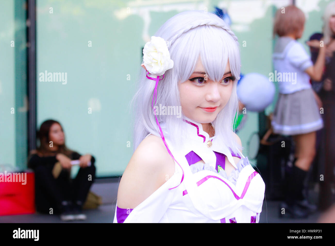 Bangkok - Feb 12: An unidentified Japanese anime cosplay pose on ...