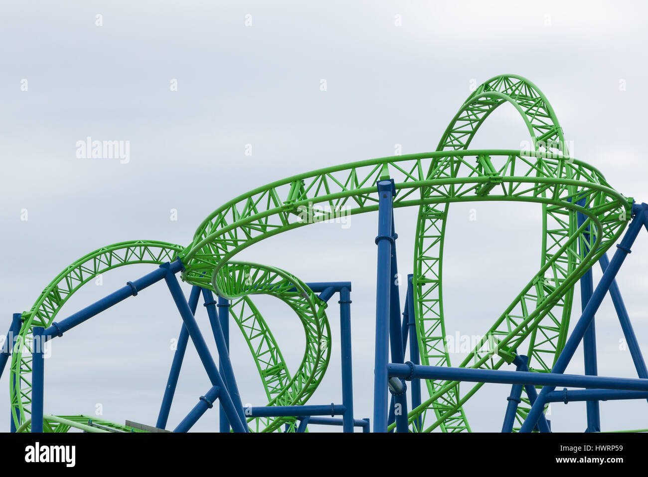 SEASIDE HEIGHTS, NEW JERSEY - March 21, 2017: The Hydrus roller coaster ...