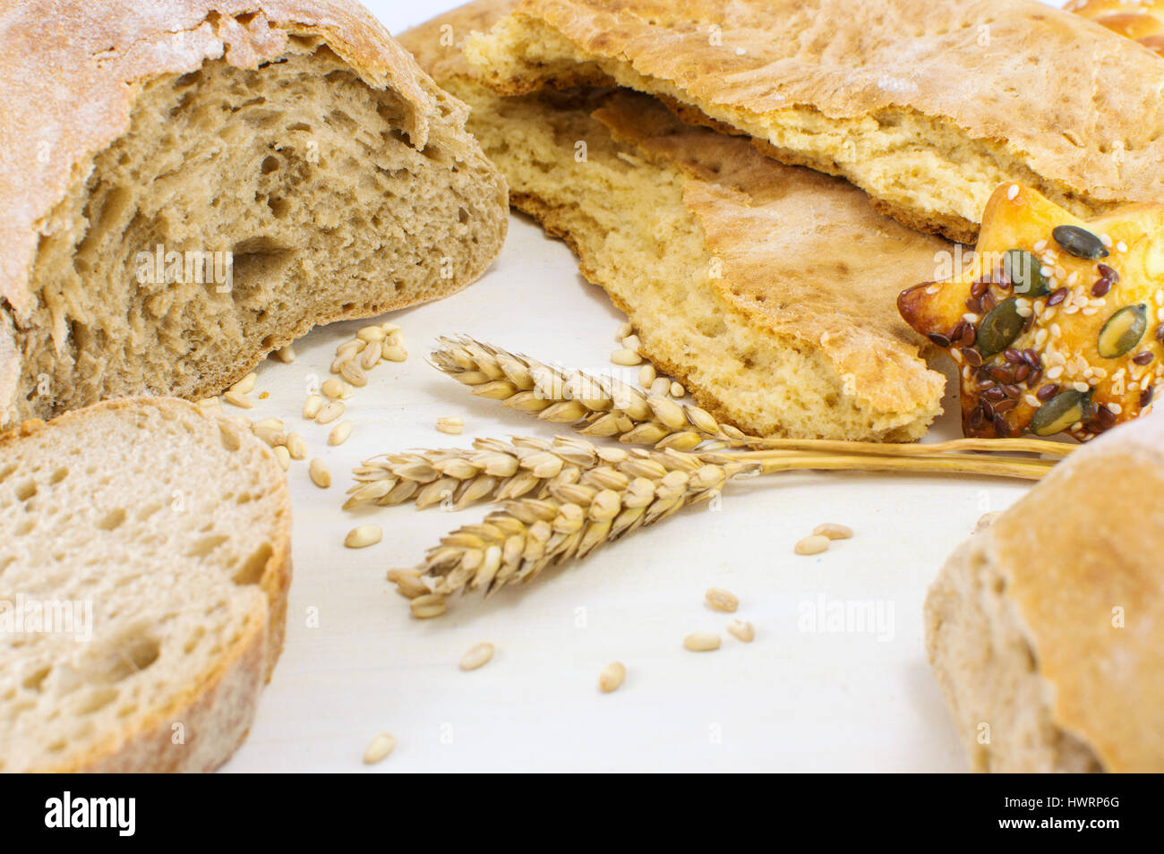 Homemade shaped bread and pastry on the table Stock Photo - Alamy