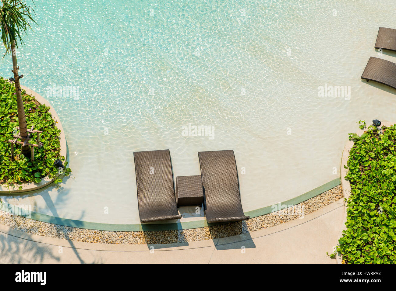 Top view beach chair hi-res stock photography and images - Alamy