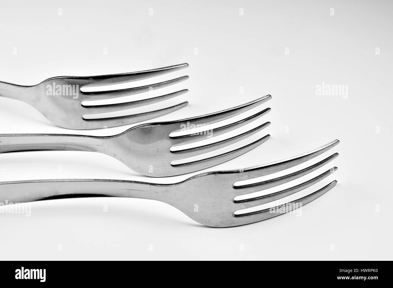 Three Forks isolated on white background Stock Photo - Alamy